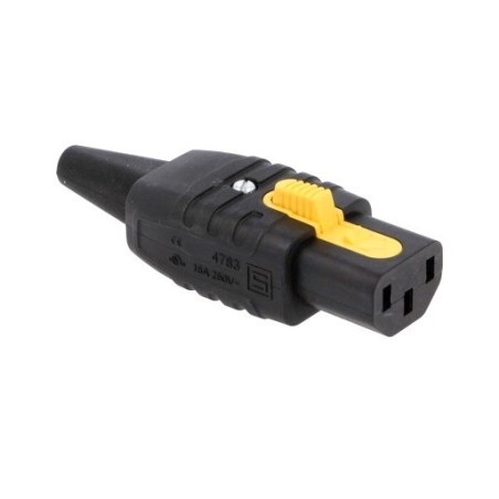 Presa VDE C13 IEC 320 10A 250V AC V-Lock Locking SCHURTER, DJM3000, QSC ...