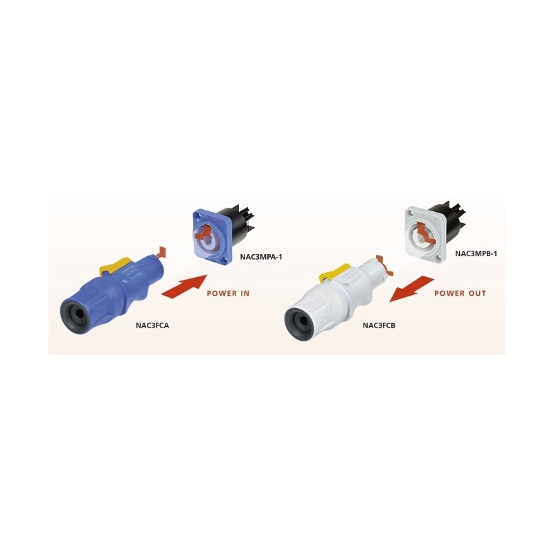 Neutrik NAC3FCA, POWERCON Presa corrente elettrica